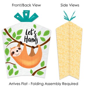 Lets Hang Sloth Table Decorations Baby Shower or Birthday Party Fold ...