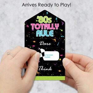 80’s Retro - Totally 1980s Party Game Pickle Cards - Dare, Drink, Think ...