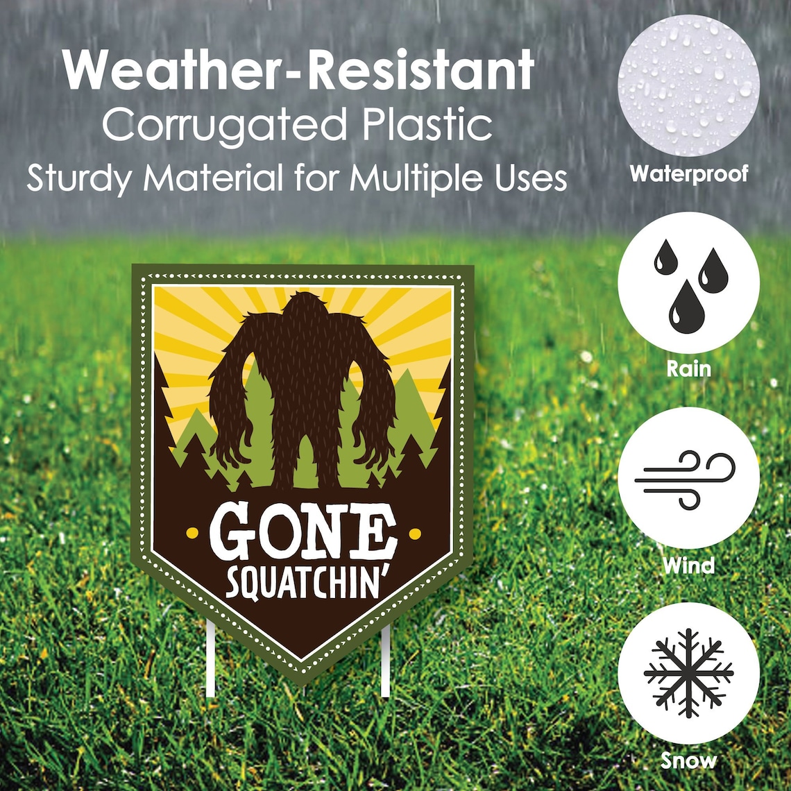 Sasquatch Crossing Lawn Decorations Outdoor Bigfoot Party - Etsy