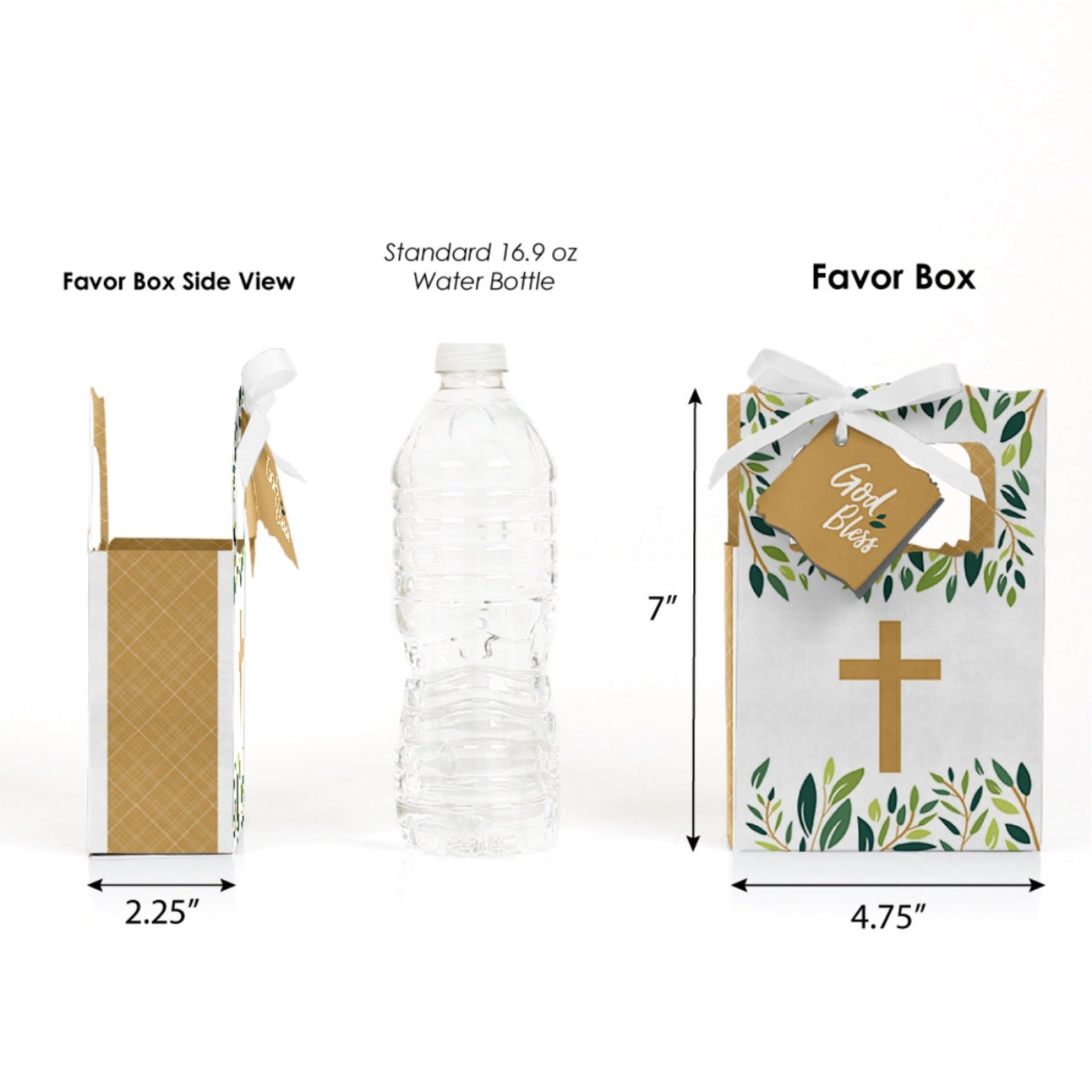 Elegant Cross Religious Party Favor Boxes Set of 12 - Etsy