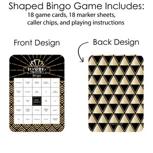 Roaring 20’s - Bar Bingo Cards and Markers - 1920s Art Deco Jazz Party ...