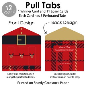 Jolly Santa Claus - Christmas Party Game Pickle Cards - Pull Tabs 3-in ...