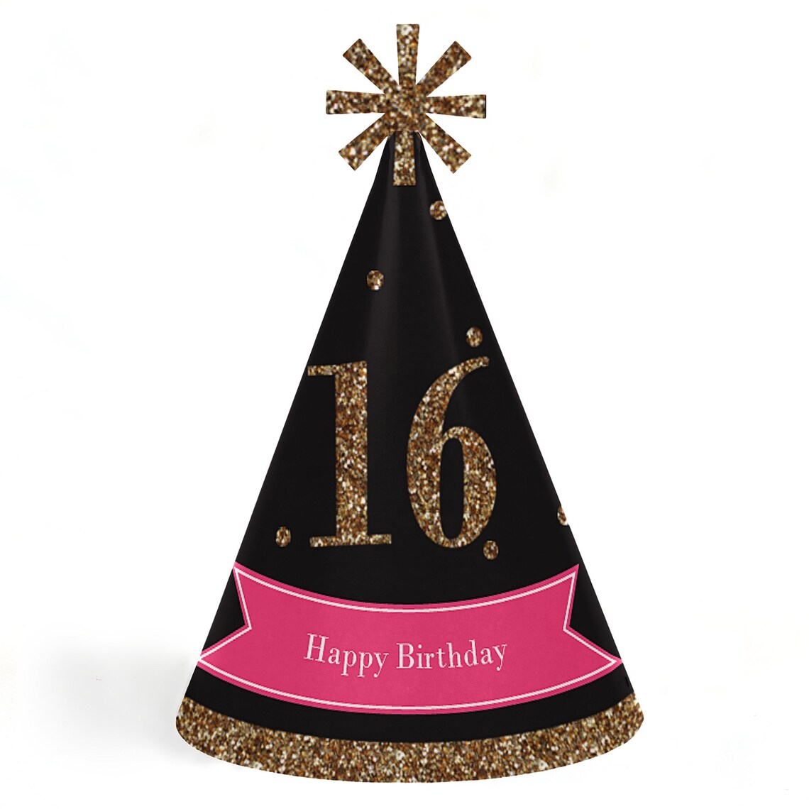 Chic 16th Birthday Cone Happy Birthday Party Hats for Kids | Etsy