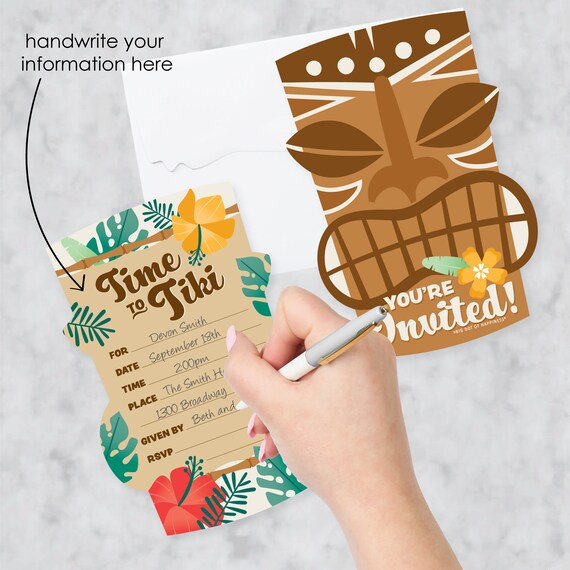 Tiki Printables Invitations Fill
