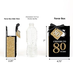 Adult 80th Birthday - Gold - Birthday Party Favor Boxes - Set of 12 - Etsy