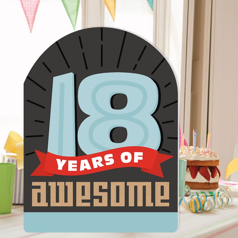 Boy 18th Birthday Happy Eighteenth Birthday Giant Greeting | Etsy