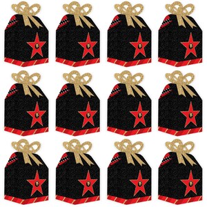 Red Carpet Hollywood Square Favor Gift Boxes Movie Night Party Bow ...