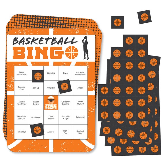 Basketball - Let the Madness Begin - Bar Bingo Cards and Markers ...