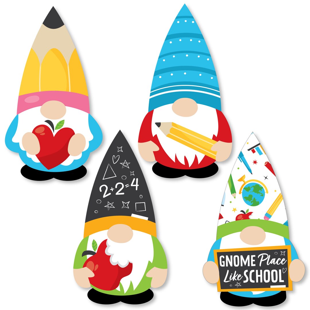 School Gnomes - DIY Shaped Teacher and Classroom Decorations cut-outs ...