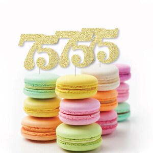Gold Glitter 75 - No-mess Real Gold Glitter Cut-out Numbers - 75th ...