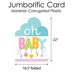 Colorful Baby Shower - Baby Shower Giant Greeting Card - Big Shaped ...