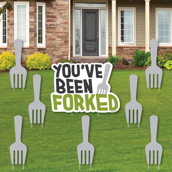 You've Been Forked Yard Sign and Outdoor Lawn | Etsy