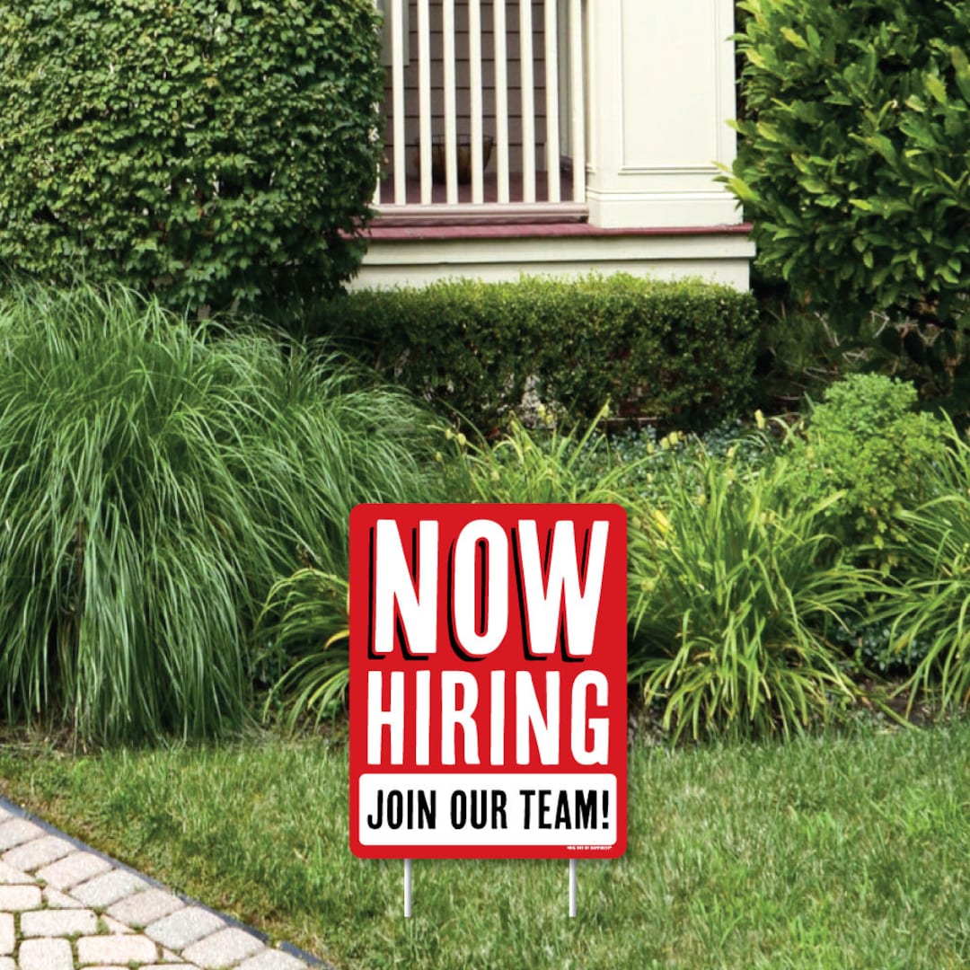 Now Hiring - Outdoor Lawn Sign - Business Yard Sign - 1 Piece - Etsy