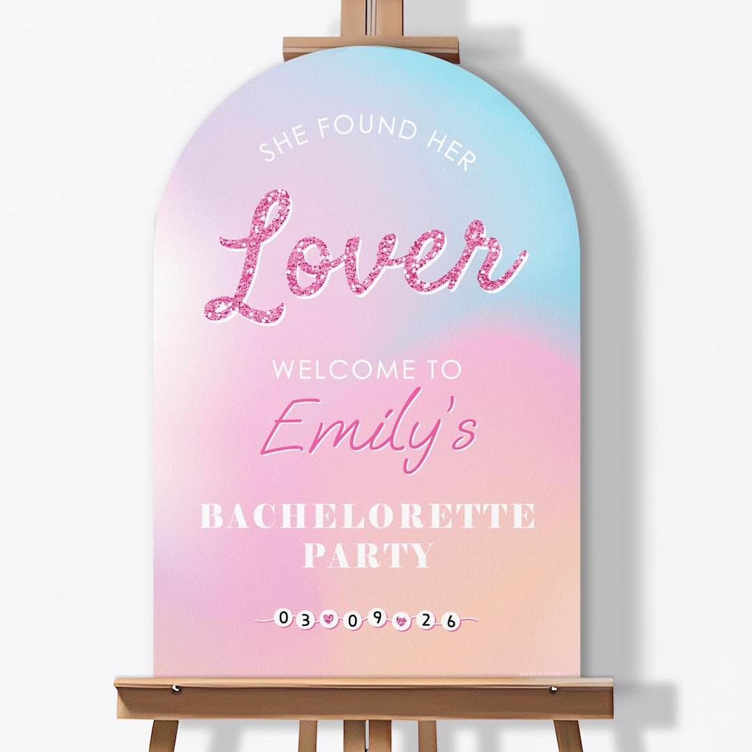Personalized She Found Her Lover Welcome Sign Arch Custom Bridal Shower ...