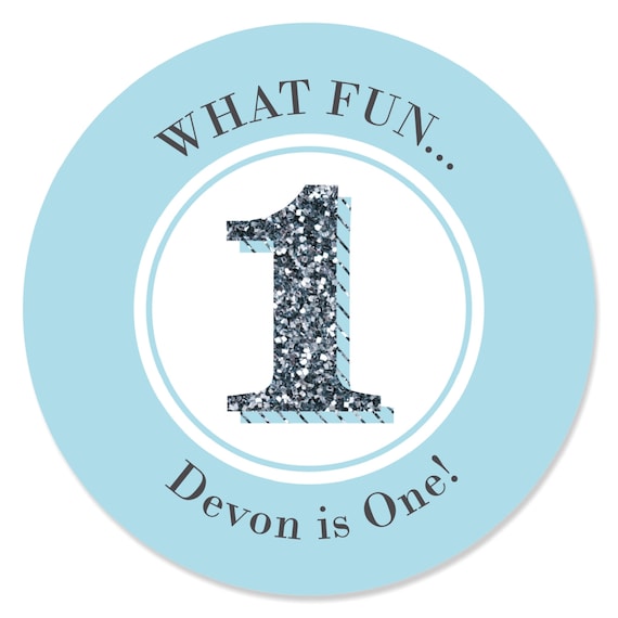 Custom Fun to be One - 1st Birthday Boy - Personalized First Birthday ...
