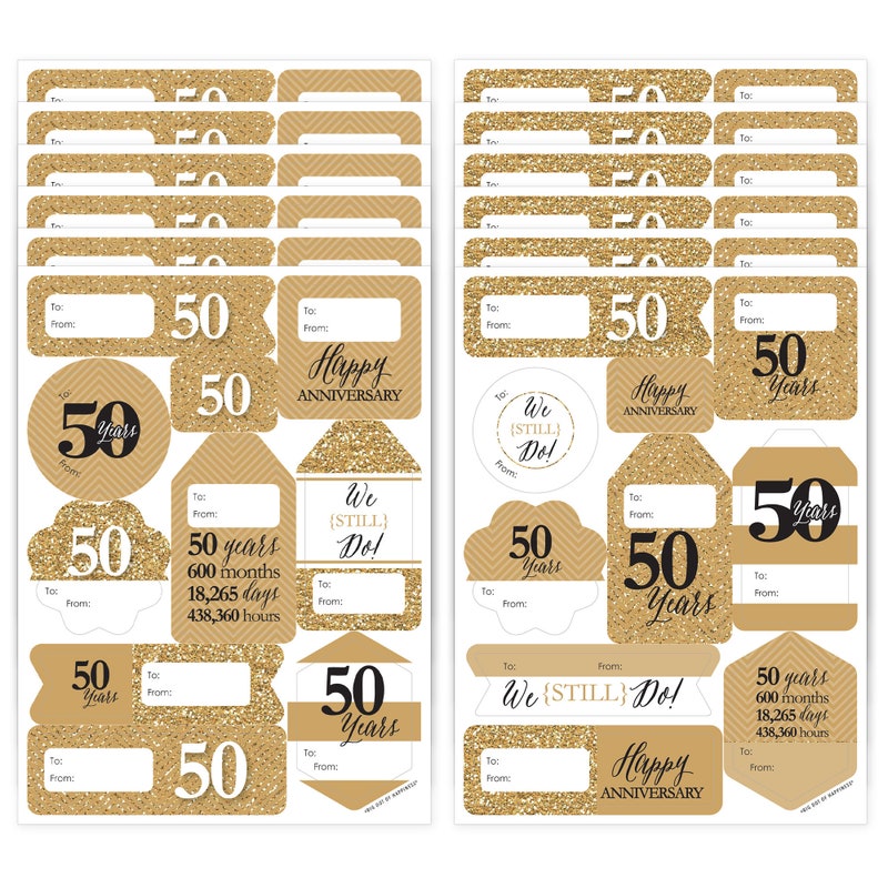 50th Anniversary Tag - Etsy