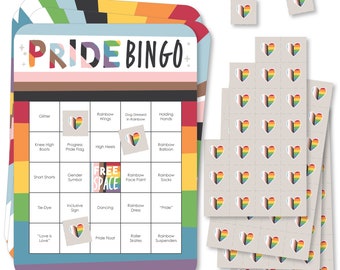 Pride Flag BINGO Printable Party Game LGBTQIA // BINGO Cards - Etsy