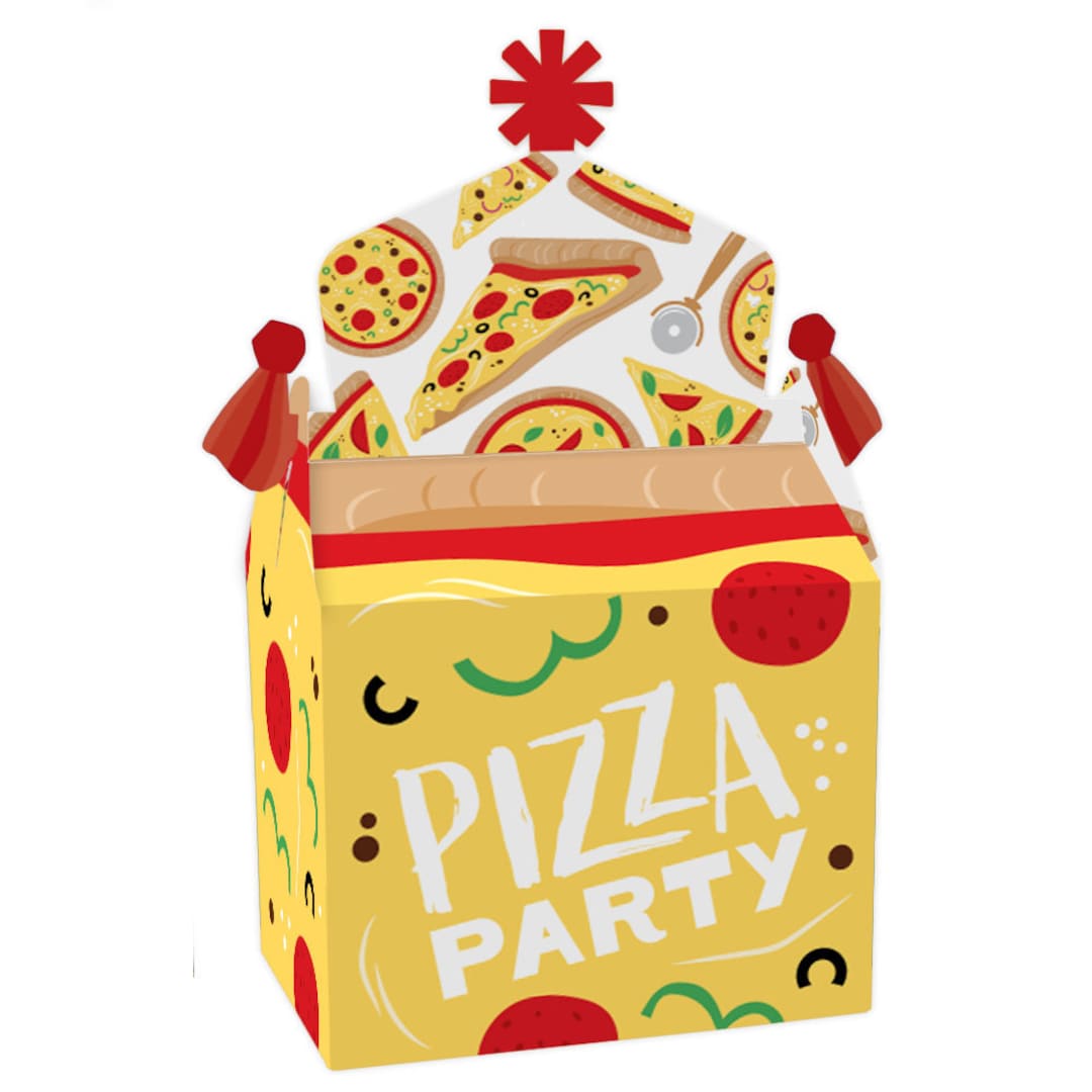 Pizza Party Time - Treat Box Party Favors - Baby Shower or Birthday ...