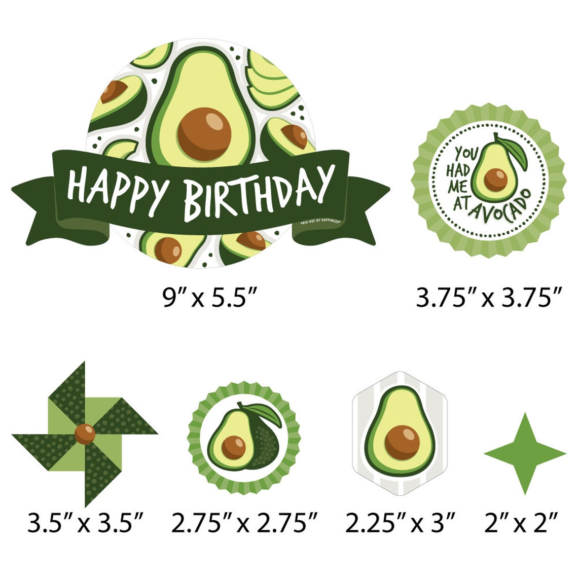 Hello Avocado Fiesta Birthday Party Cake Decorating Kit - Etsy