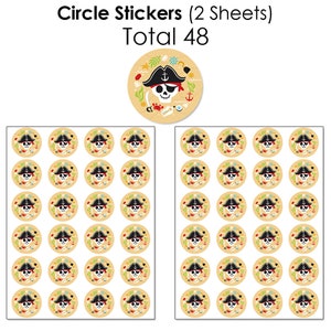 Pirate Ship Adventures - Mini Candy Bar Wrappers, Round Candy Stickers ...