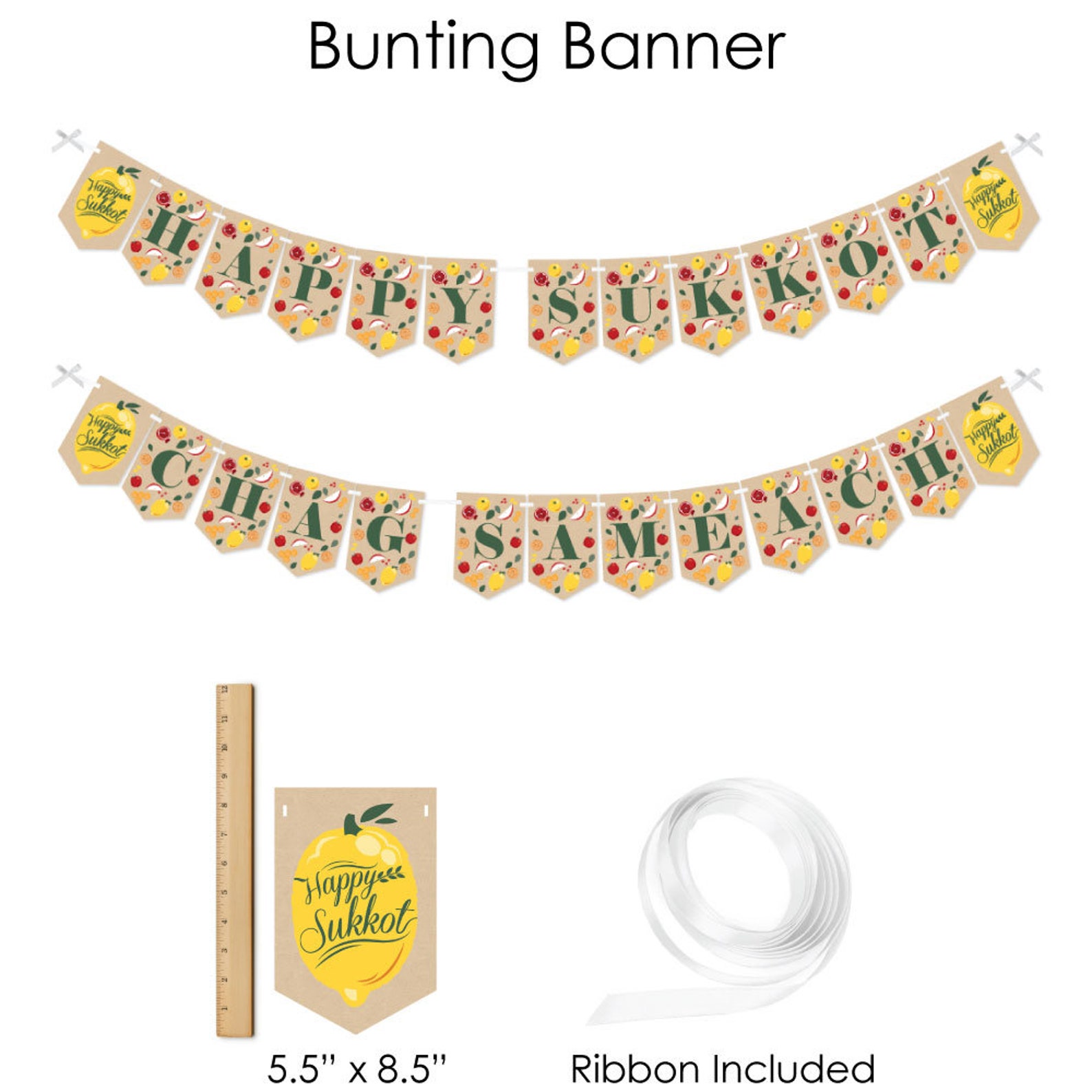 Sukkot Sukkah Jewish Holiday Supplies Banner Decoration - Etsy