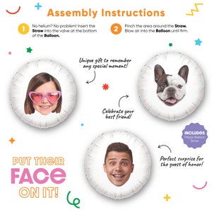 Personalized Fun Face Photo Balloons, Birthday, Anniversary, Baby ...