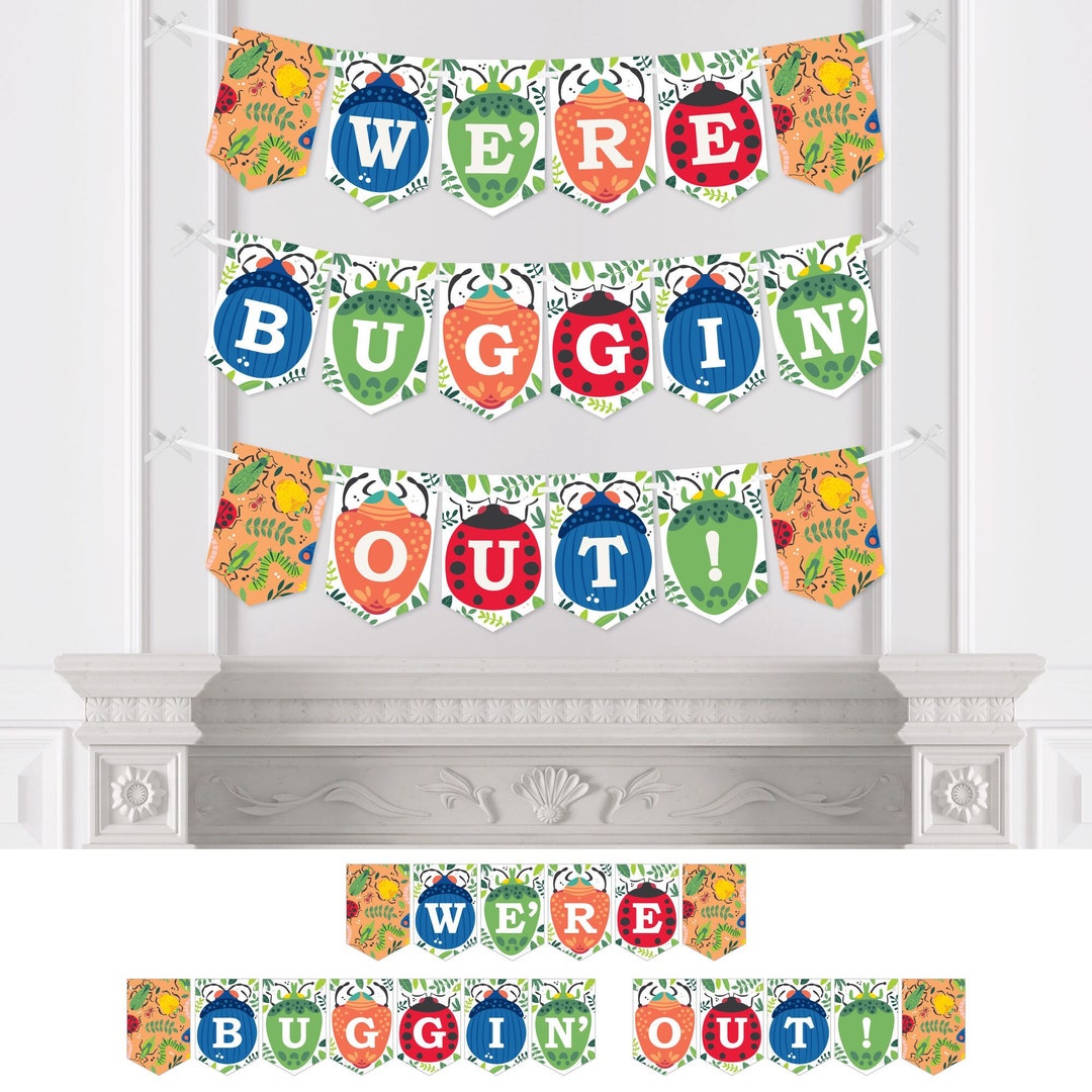 Buggin' Out - Bugs Birthday Party Bunting Banner - Party Decorations ...