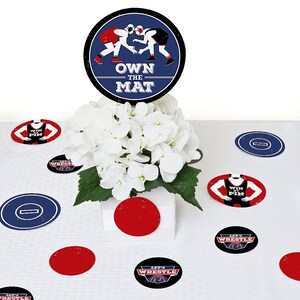 Own the Mat - Wrestling - Giant Circle Confetti - Baby Shower or ...