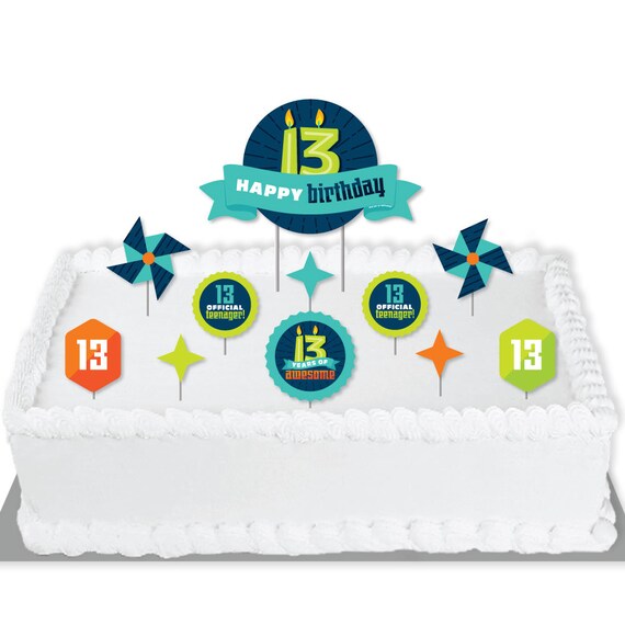 Boy 13th Birthday - Official Teenager Birthday Party Cake Decorating ...