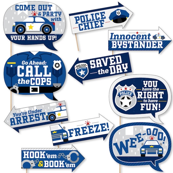 Funny Calling All Units - Police - Cop Birthday Party or Baby Shower ...