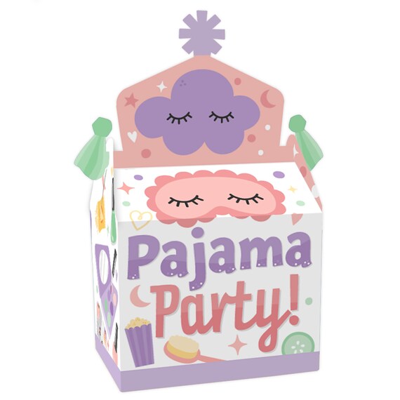 Pajama Slumber Party - Treat Box Party Favors - Girls Sleepover ...