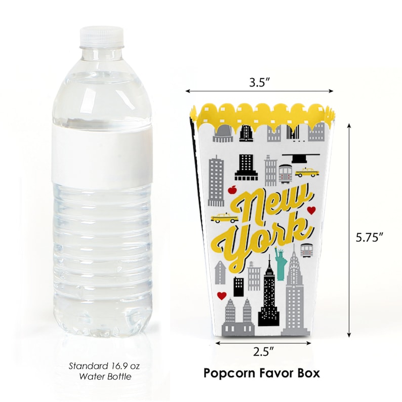 NYC Cityscape New York City Party Favor Popcorn Treat Boxes | Etsy