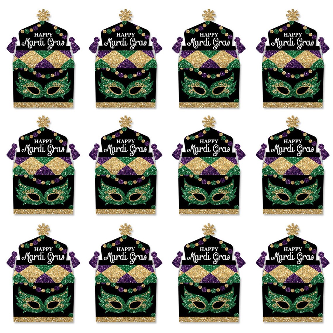 Mardi Gras Treat Box Party Favors Masquerade Party Goodie | Etsy