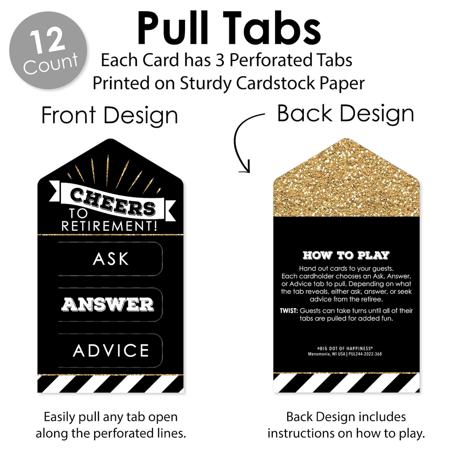 Happy Retirement - Retirement Party Game Pickle Cards - Advice ...