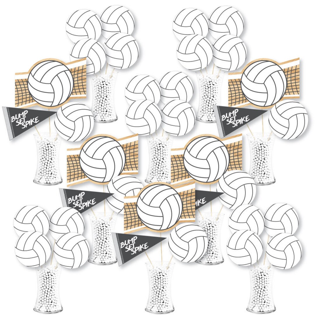 Bump, Set, Spike - Volleyball Baby Shower or Birthday Party Centerpiece ...