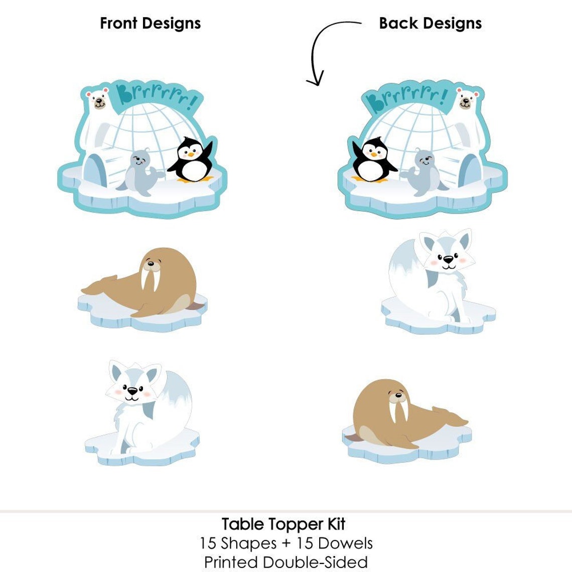 Arctic Polar Animals Centerpiece Sticks Winter Baby Shower - Etsy