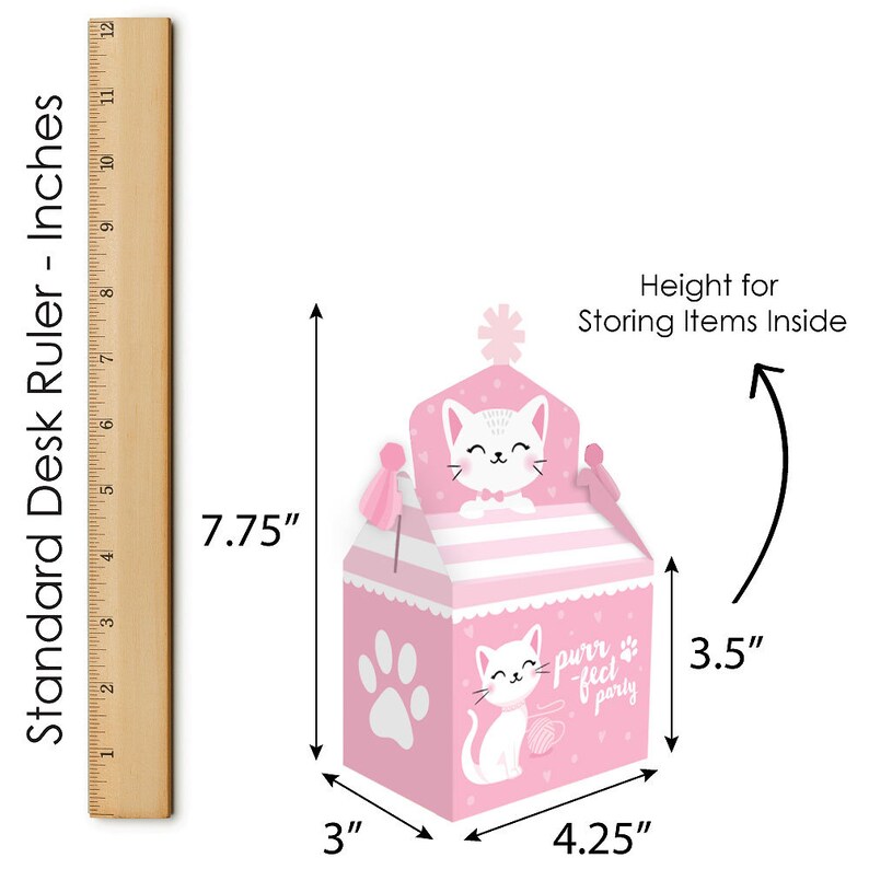 Purr-fect Kitty Cat Treat Box Party Favors Kitten Meow - Etsy