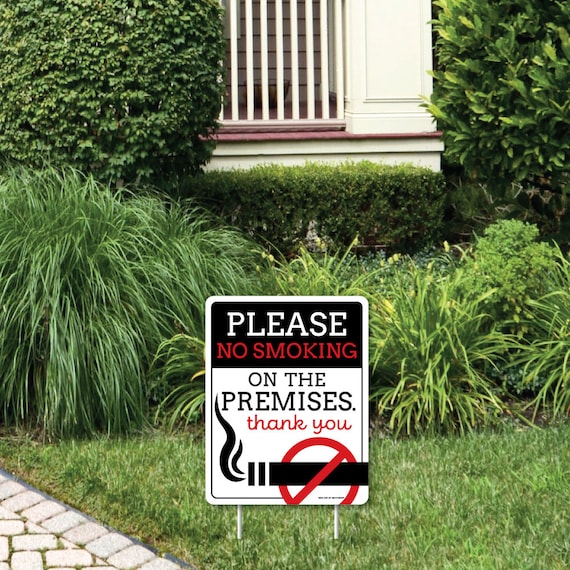 No Smoking - Outdoor Lawn Sign - Business Yard Sign - 1 Piece by Big ...
