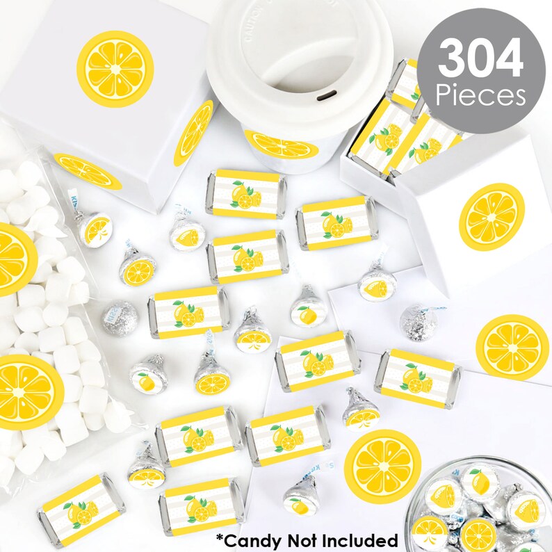 So Fresh Lemon Mini Candy Bar Wrappers Round Candy - Etsy