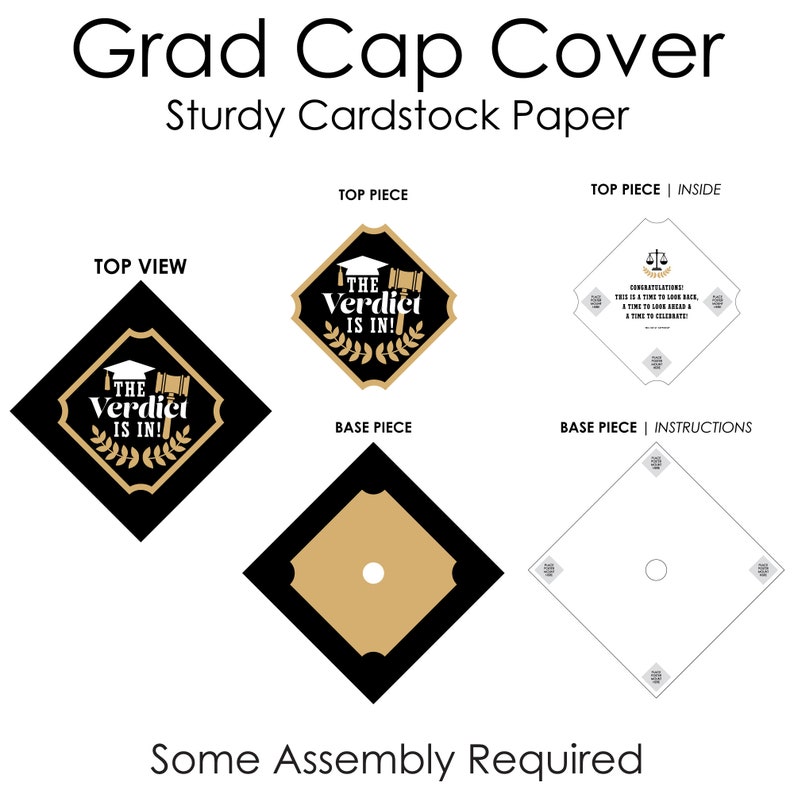 Law School Grad Future Lawyer Graduation Cap Decorations Kit - Etsy