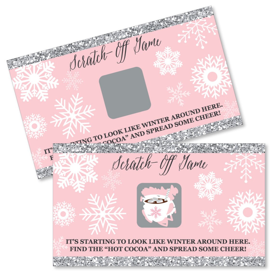 Pink Winter Wonderland Holiday Snowflake Birthday Party and - Etsy