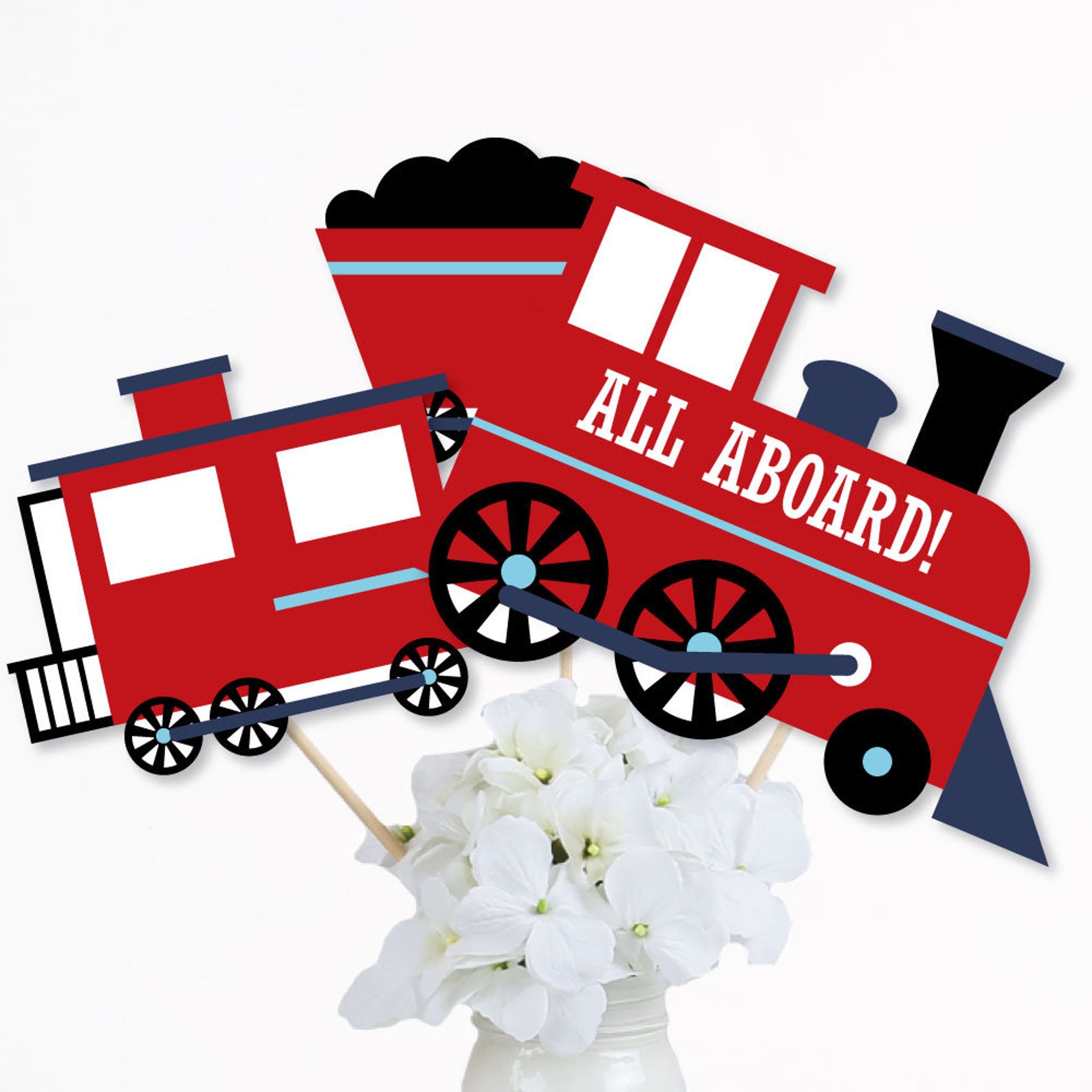 Railroad Party Crossing - Centerpiece Sticks - Steam Train Baby Shower ...