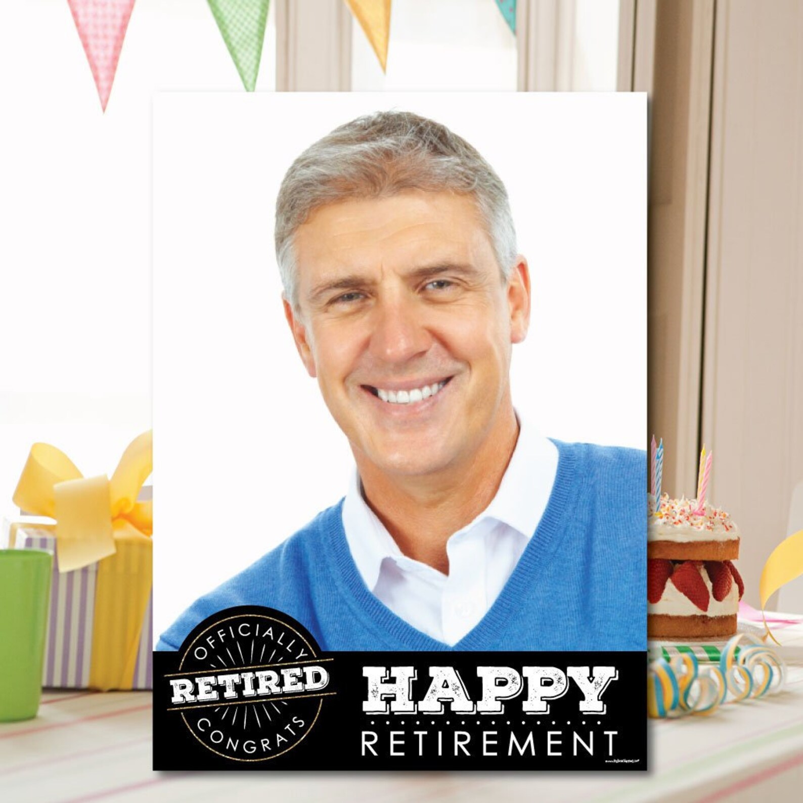 Custom Happy Retirement Photo Yard Sign Retirement Party - Etsy