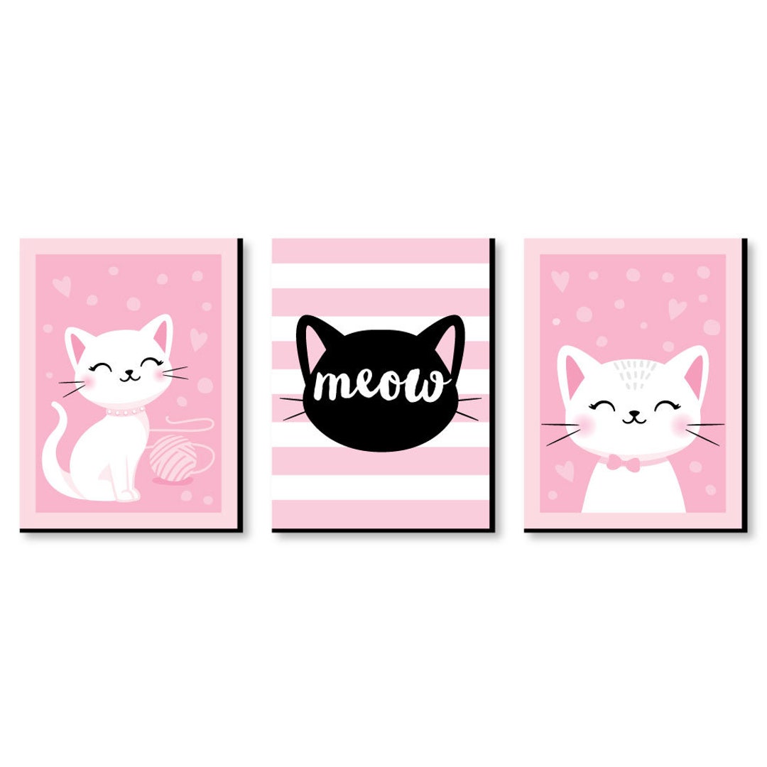 Purr-fect Kitty Cat - Kids Room, Nursery & Home Décor - 7.5” X 10” Kids ...