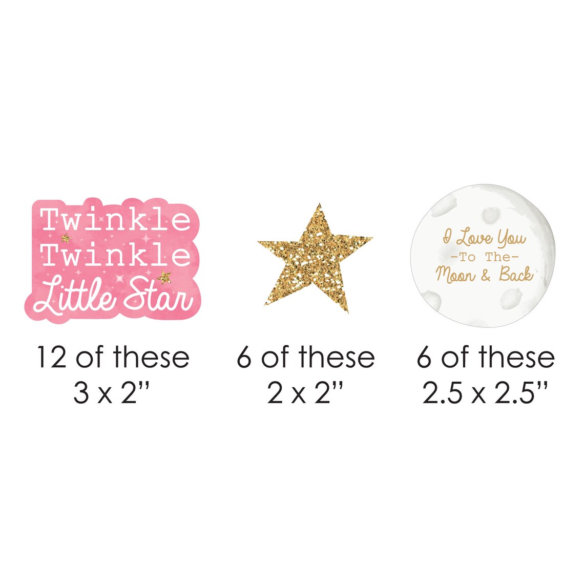 Pink Twinkle Twinkle Little Star DIY Shaped Party Paper - Etsy
