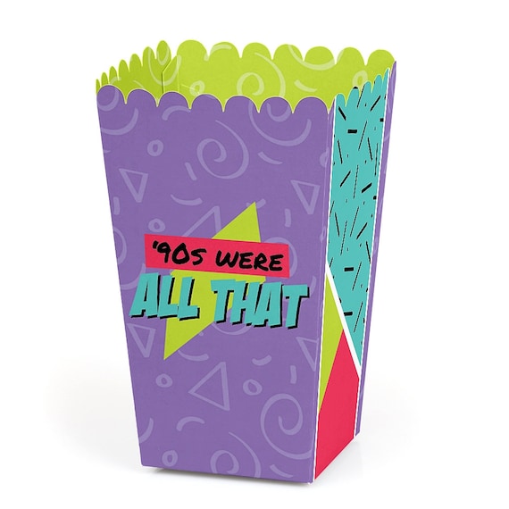 90's Throwback - 1990s Party Favor Popcorn Treat Boxes - Set of 12 by ...