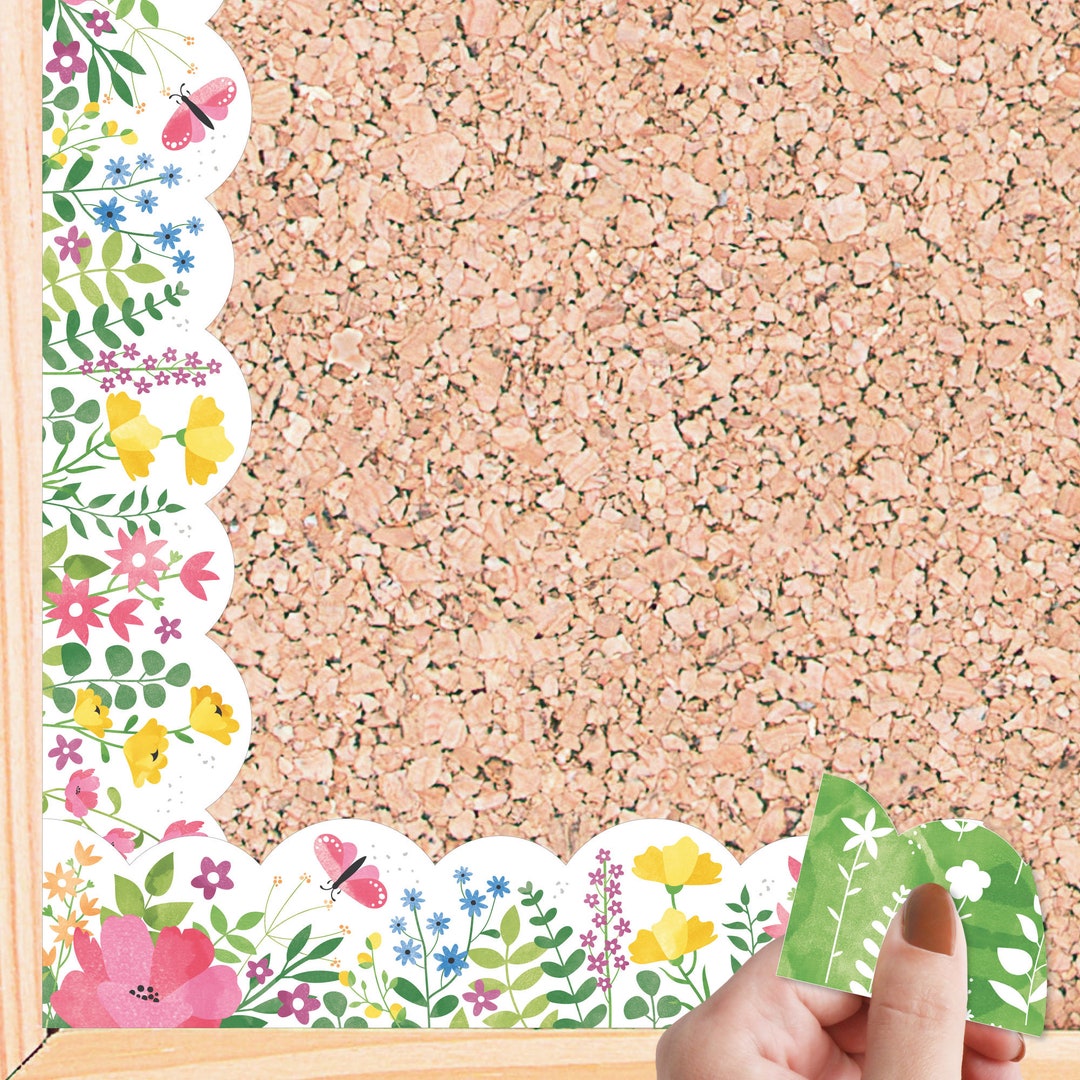 Spring Flowers - Scalloped Classroom Decor - Bulletin Board Borders ...