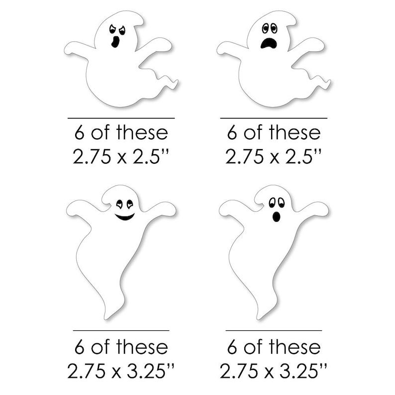Spooky Ghost Small Shaped Halloween Party Cut Outs Ghost - Etsy