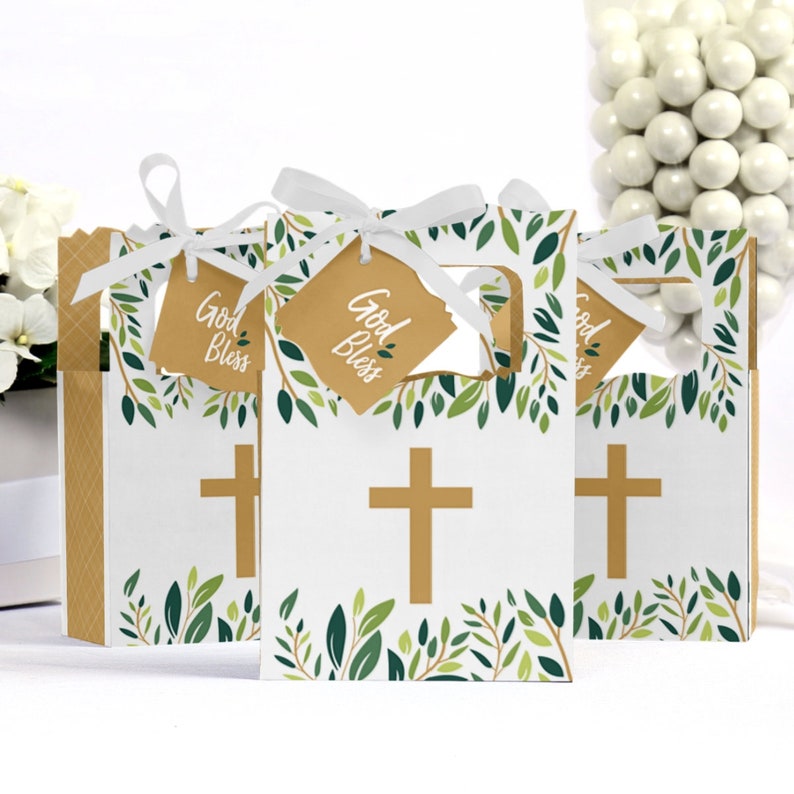 Elegant Cross Religious Party Favor Boxes Set of 12 - Etsy