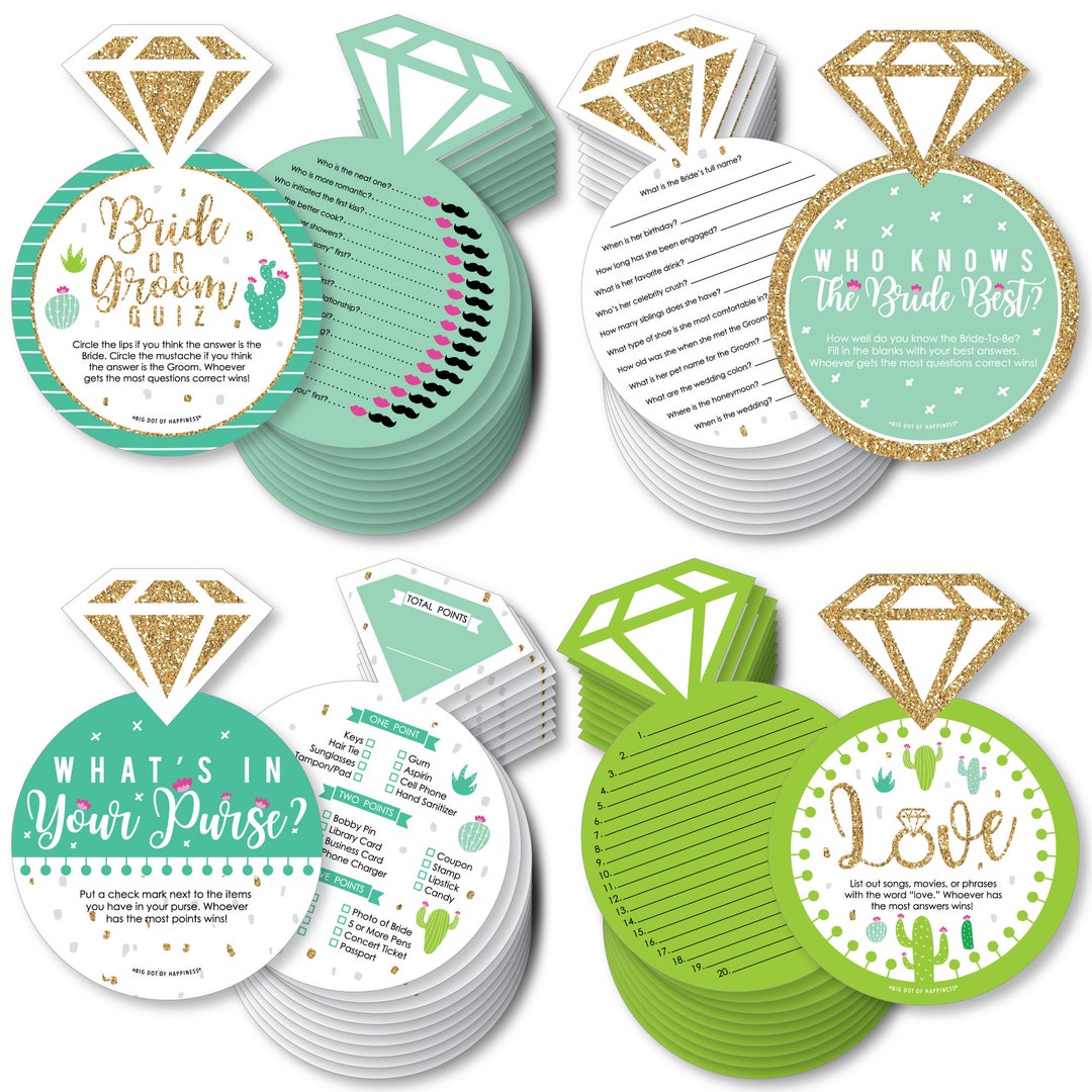 Final Fiesta - 4 Bridal Shower Games - Last Fiesta Bachelorette Party ...